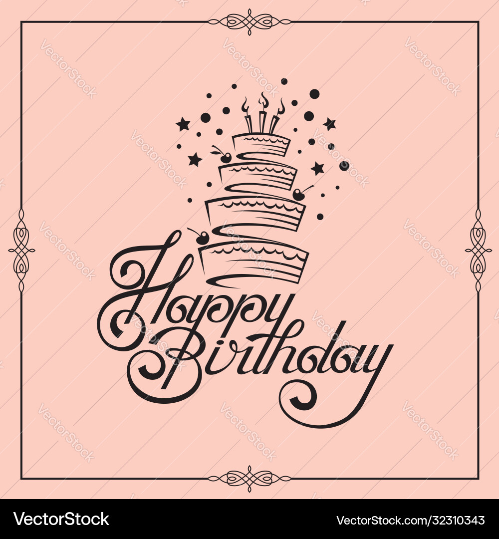Birthday card design Royalty Free Vector Image