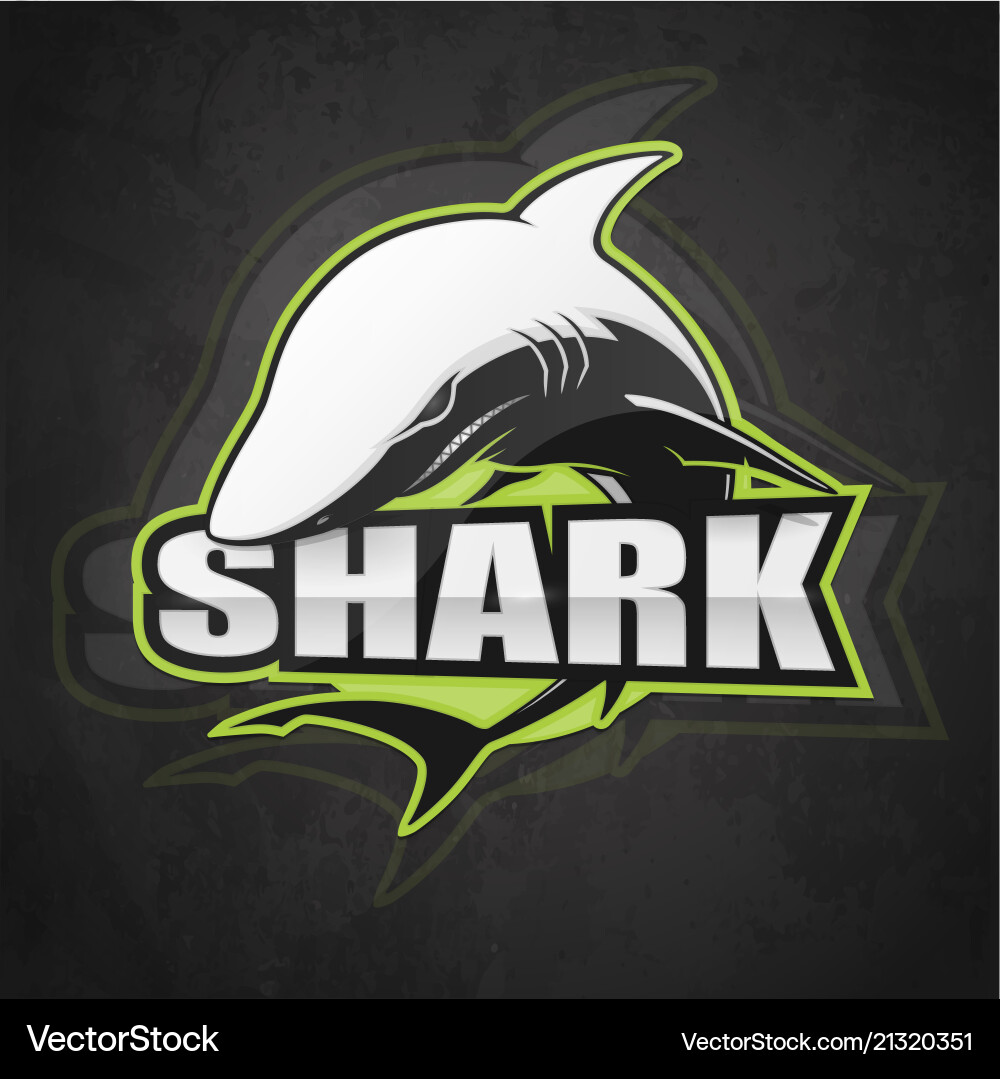 Shark emblem Royalty Free Vector Image - VectorStock