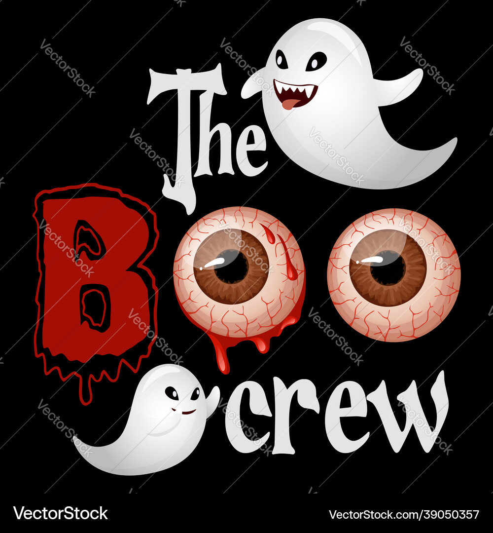 Boo crew t-shirt Royalty Free Vector Image - VectorStock