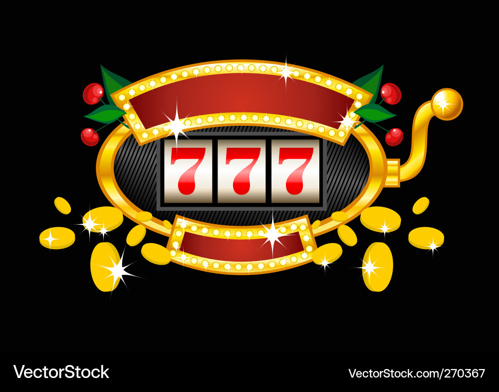 Vintage slot machine Royalty Free Vector Image