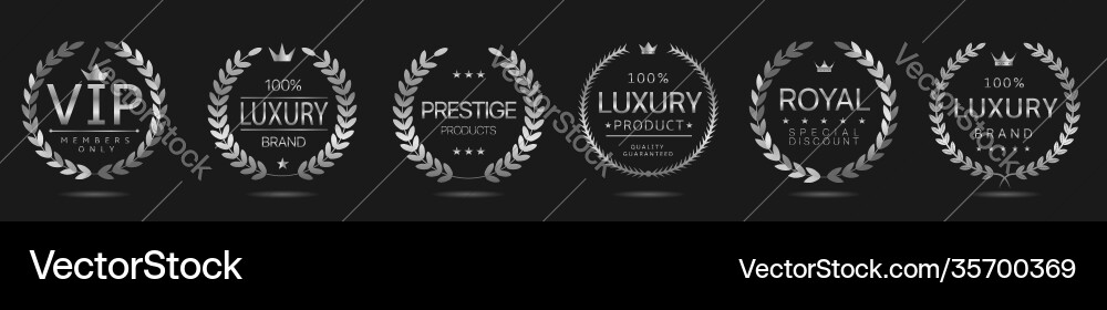 Luxury and vip labels Royalty Free Vector Image