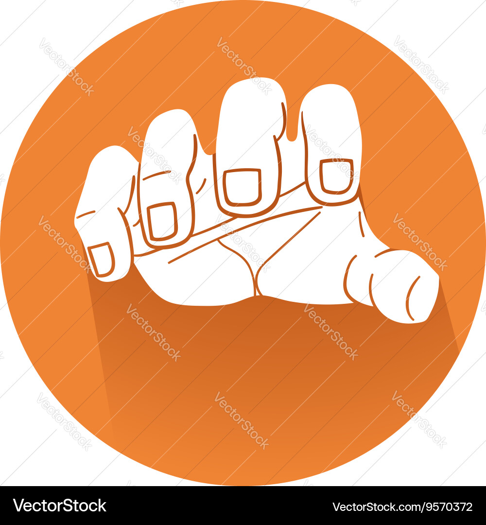 Grabbing hand symbol Royalty Free Vector Image
