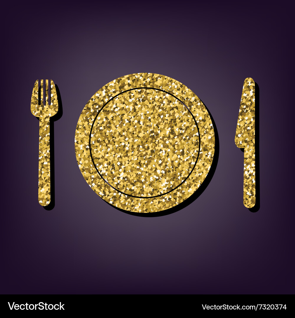 Golden style icon on people background Royalty Free Vector