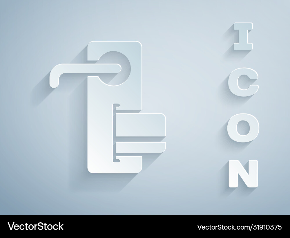 Paper cut digital door lock with wireless Vector Image