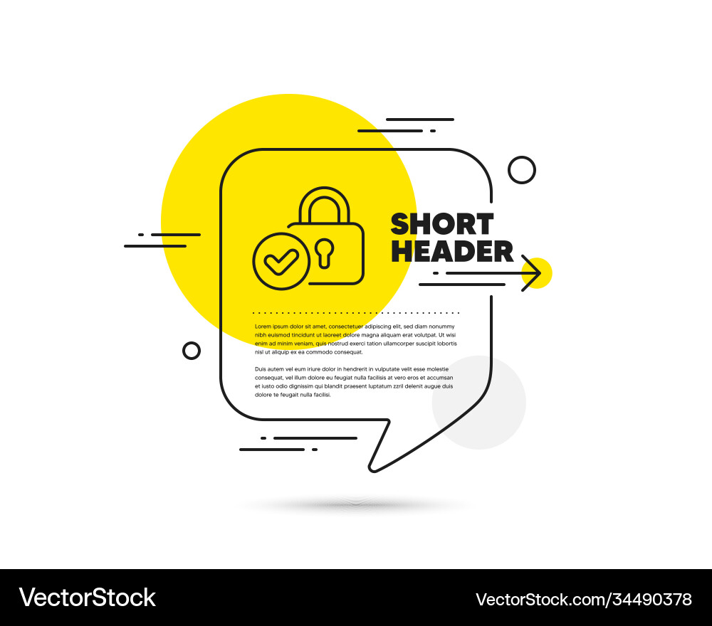 Verified locker line icon approved protection Vector Image