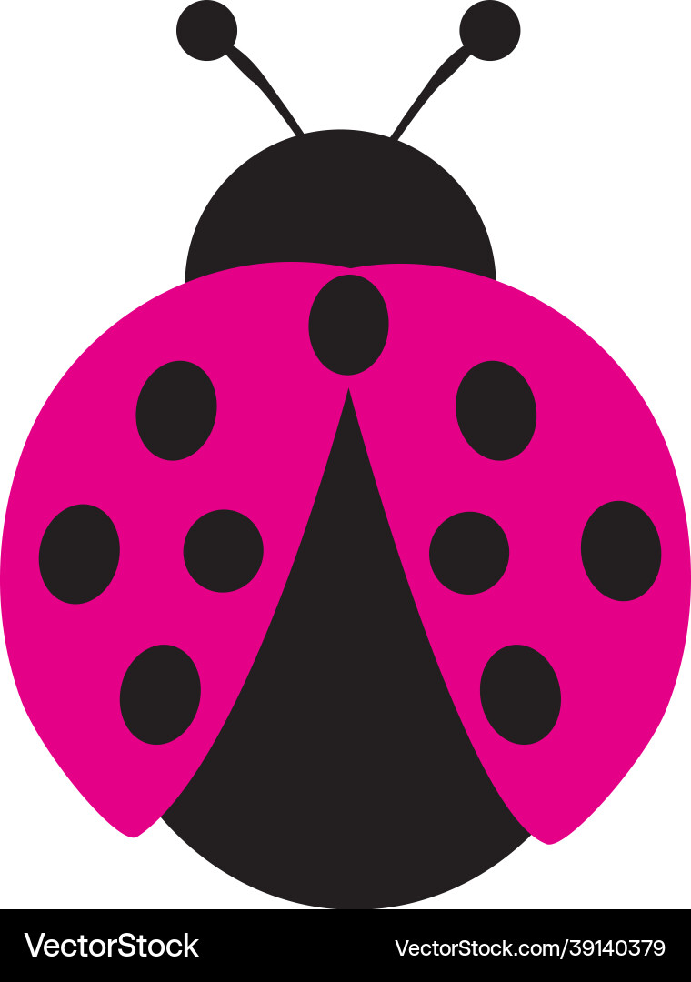 Pink ladybug Royalty Free Vector Image - VectorStock
