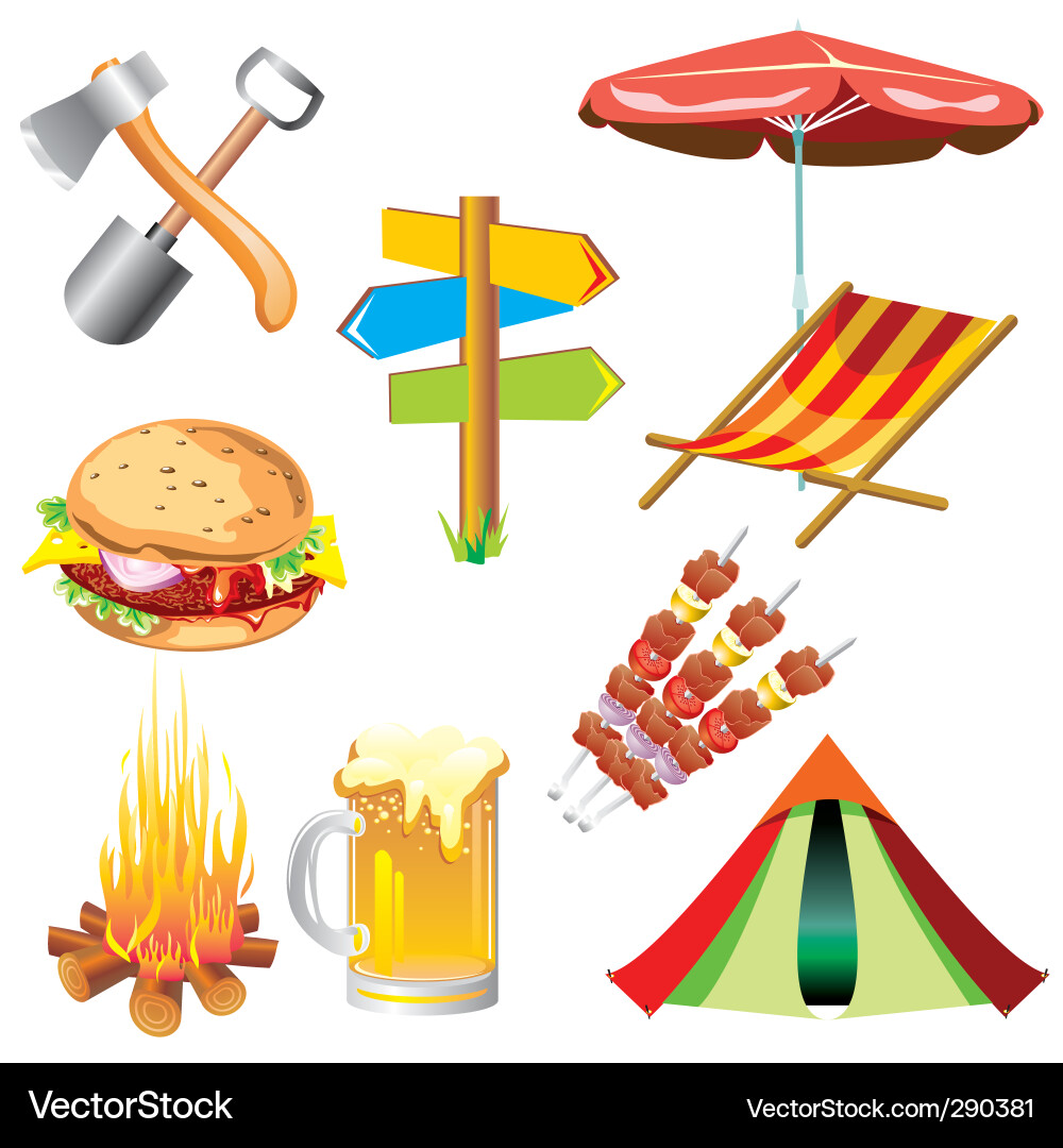 Camping Royalty Free Vector Image - VectorStock