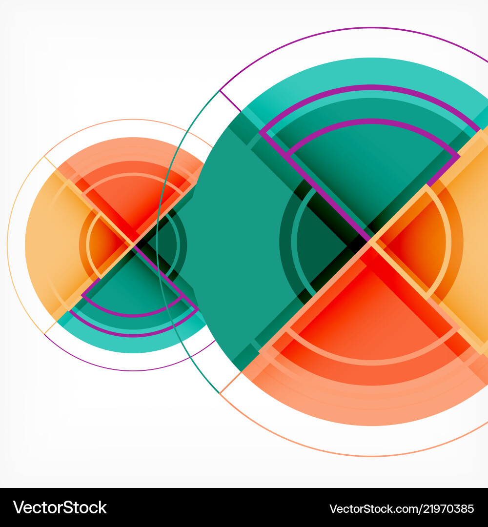 Creative circles geometric abstract background Vector Image