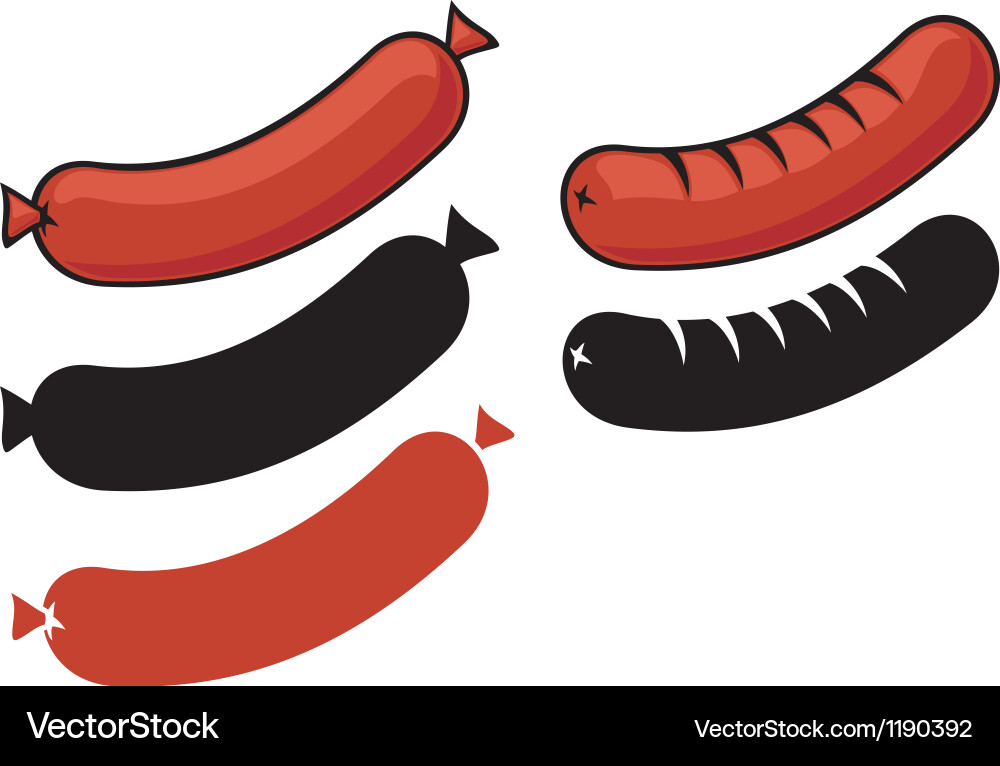 Sausages Royalty Free Vector Image - VectorStock