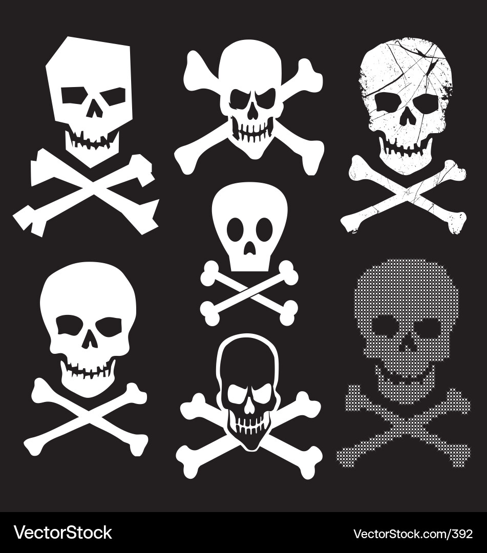 Skull and cross bones Royalty Free Vector Image