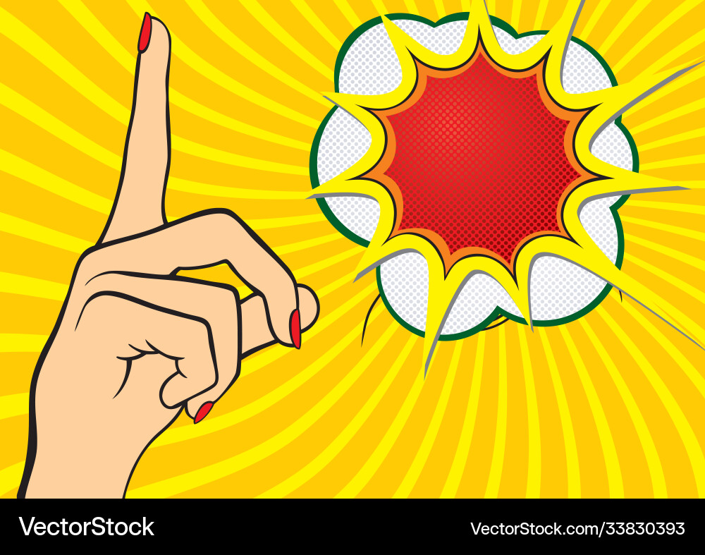 Hand with index finger Royalty Free Vector Image