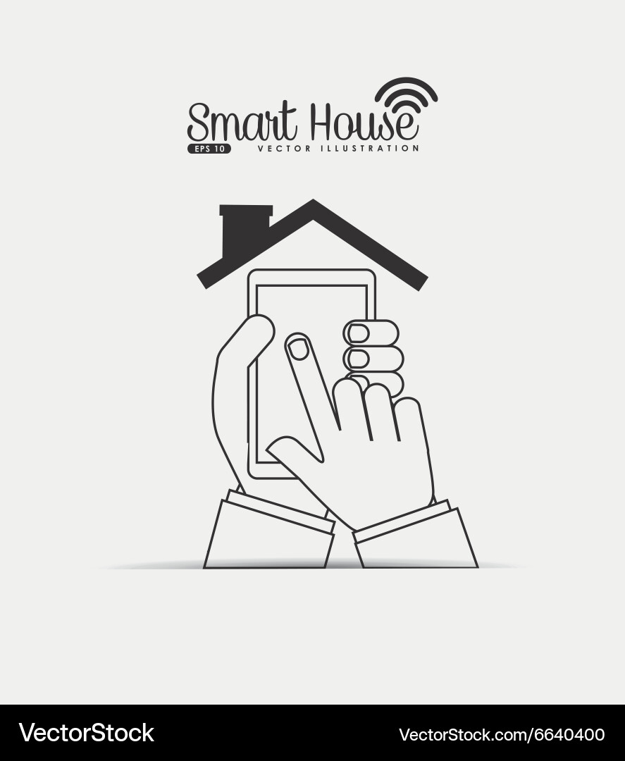 Smart house design Royalty Free Vector Image - VectorStock