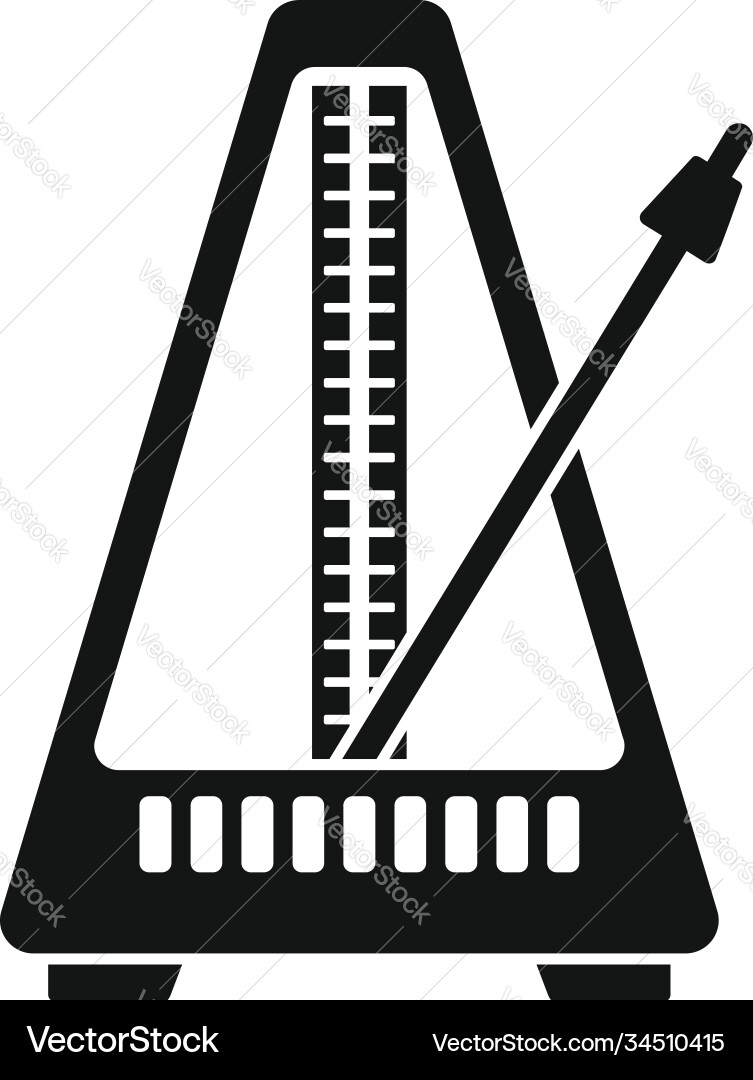 Metronome icon simple style Royalty Free Vector Image