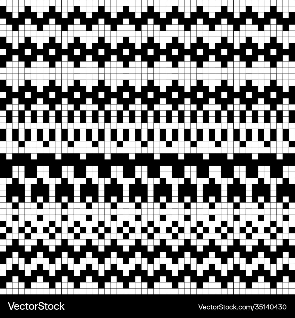 Geometrical seamless knitting scheme pattern Vector Image