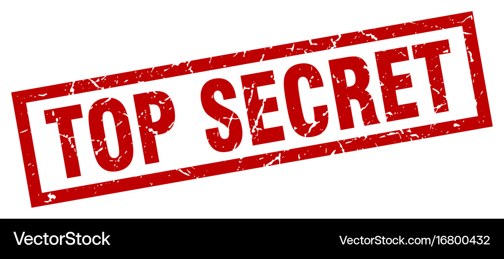 Square grunge red top secret stamp Royalty Free Vector Image
