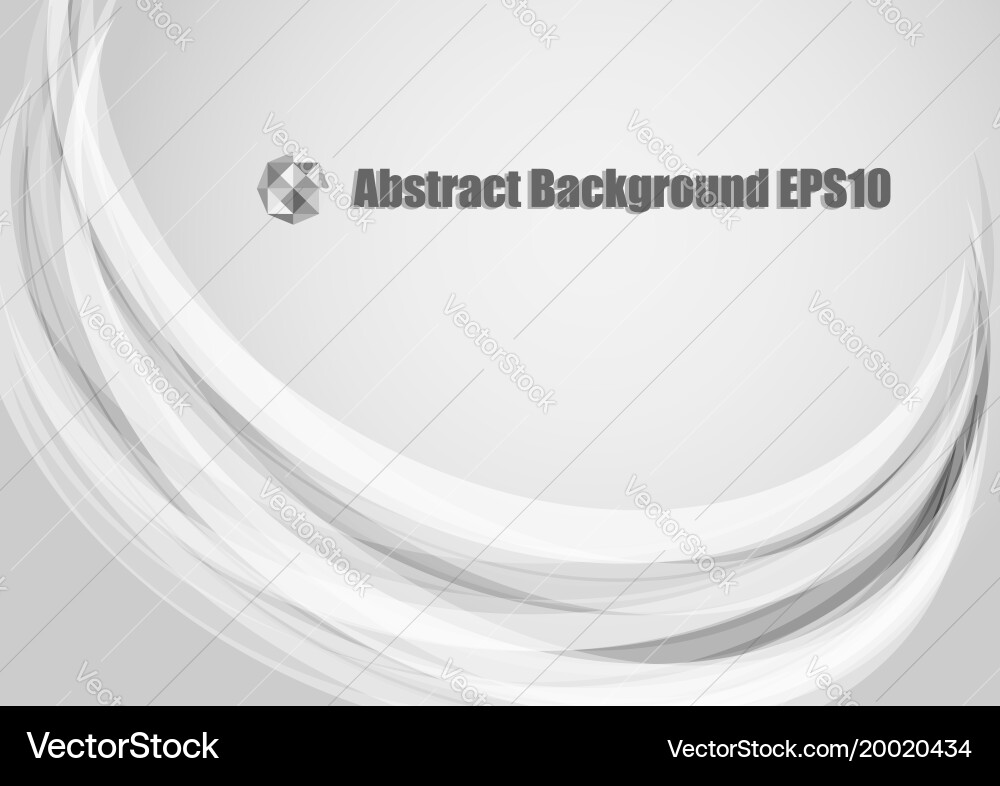Abstract gray curve background Royalty Free Vector Image