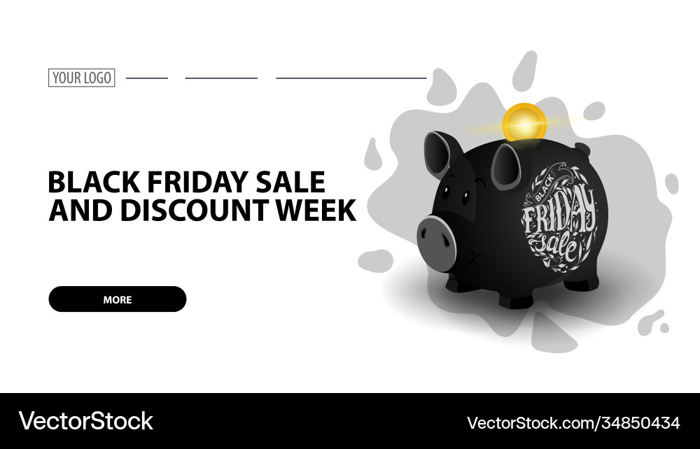 Black friday sale and discount week white Vector Image