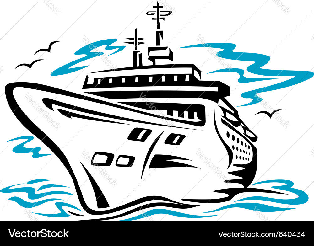 Cruise ship Royalty Free Vector Image - VectorStock