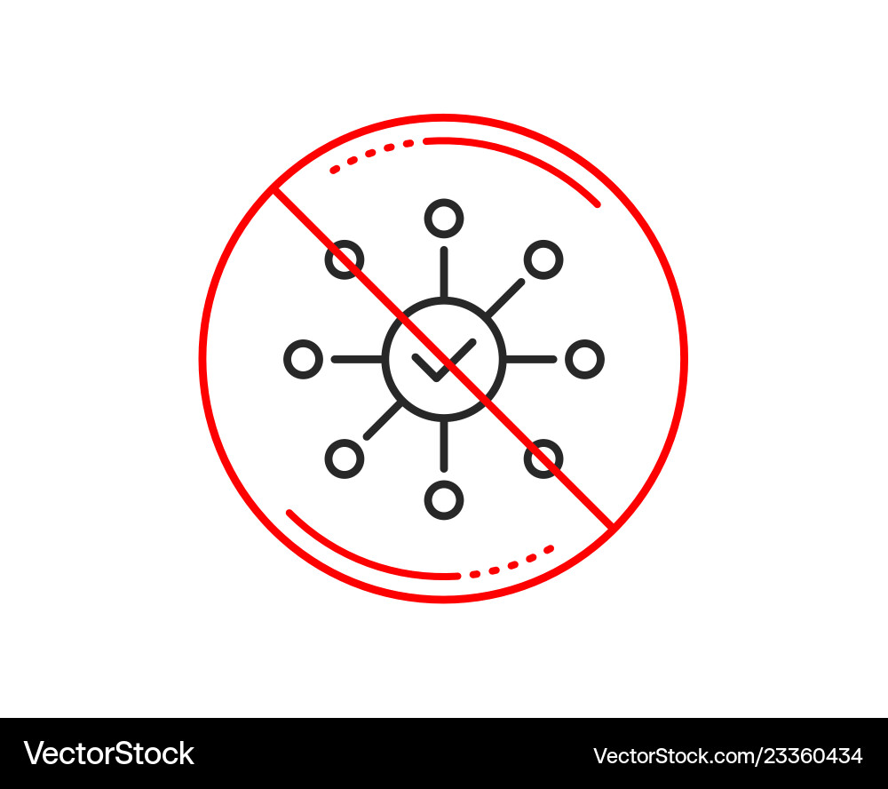 Survey check line icon correct answer sign Vector Image