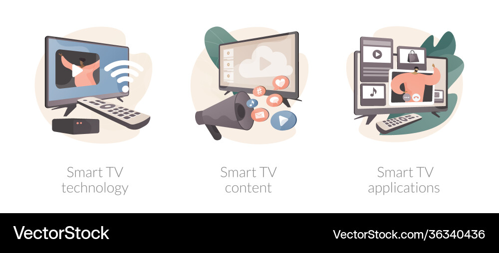 Internet television abstract concept Royalty Free Vector