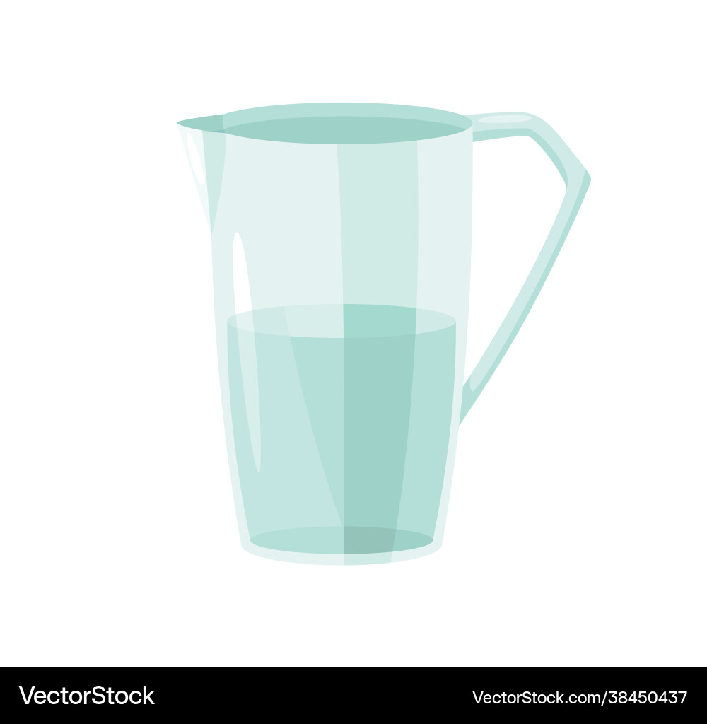 Water in glass ingredient and cookware for making Vector Image