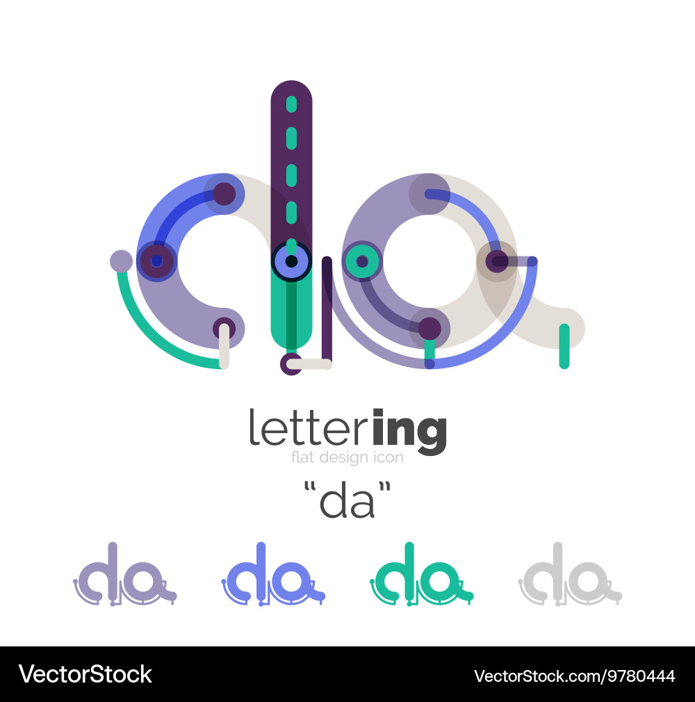 Letter logo line concept Royalty Free Vector Image