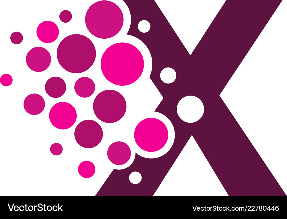 X letter pixel logo icon design Royalty Free Vector Image