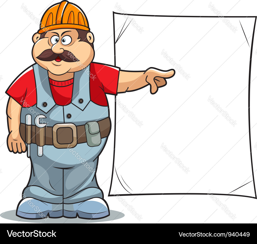 Cartoon builder Royalty Free Vector Image - VectorStock