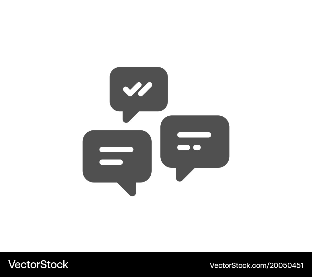 Chat messages simple icon conversation or sms Vector Image