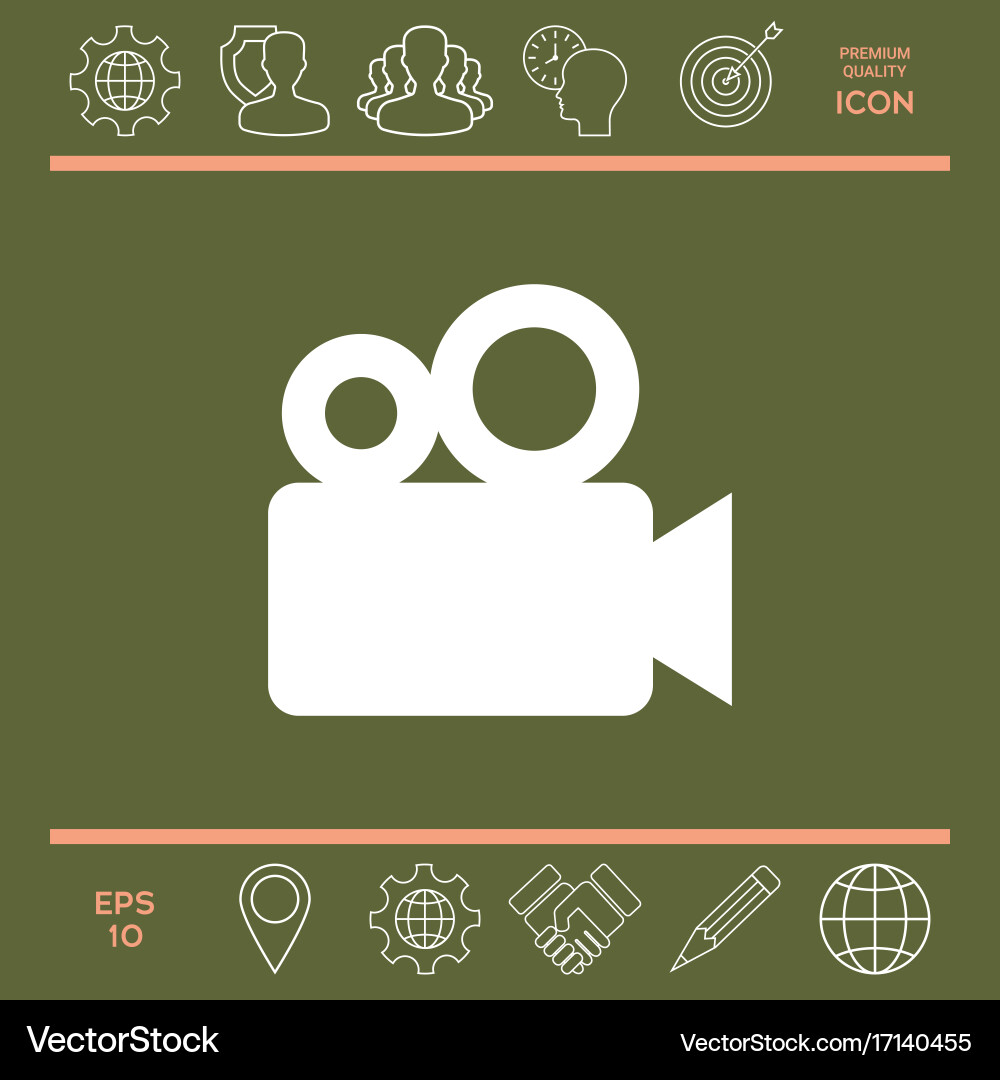 Movie camera icon Royalty Free Vector Image - VectorStock