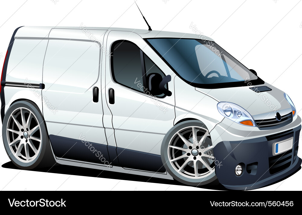 Cartoon cargo van Royalty Free Vector Image - VectorStock
