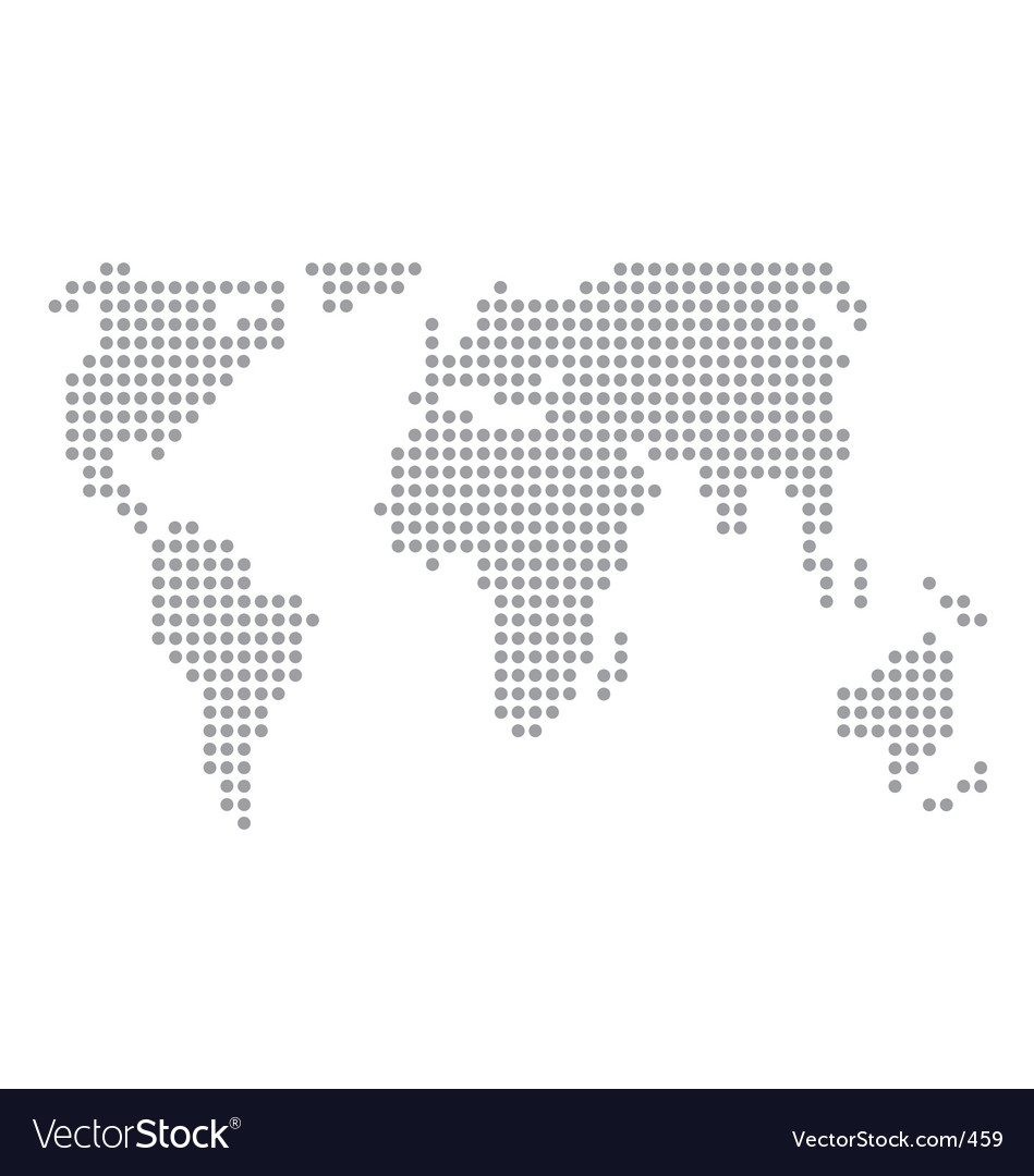World map basic dots Royalty Free Vector Image - VectorStock World map basic dots Royalty Free Vector Image - VectorStock