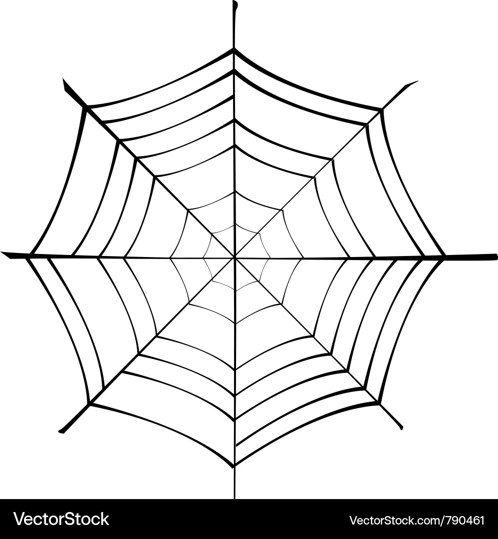 Spiderweb silhouette Royalty Free Vector Image