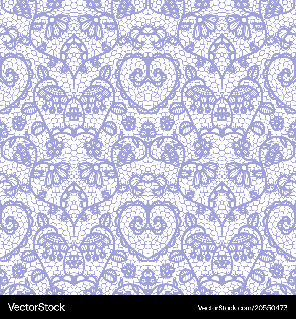 Lace seamless pattern with flowers Royalty Free Vector Image