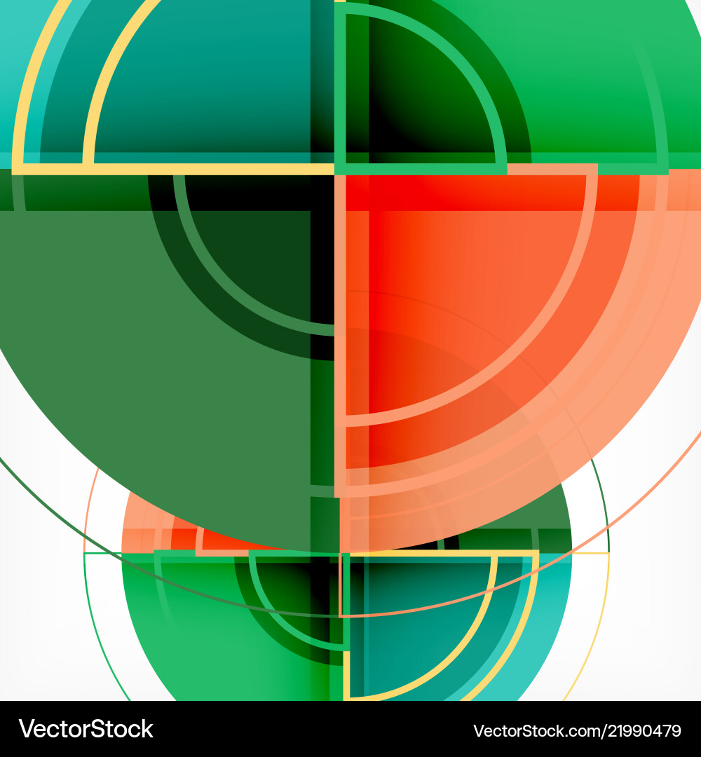 Creative circles geometric abstract background Vector Image