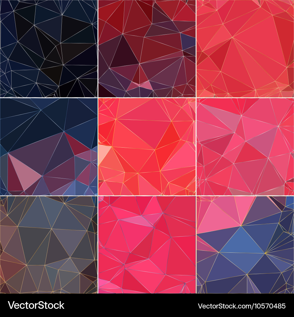 Polygonal abstract background low poly pink Vector Image