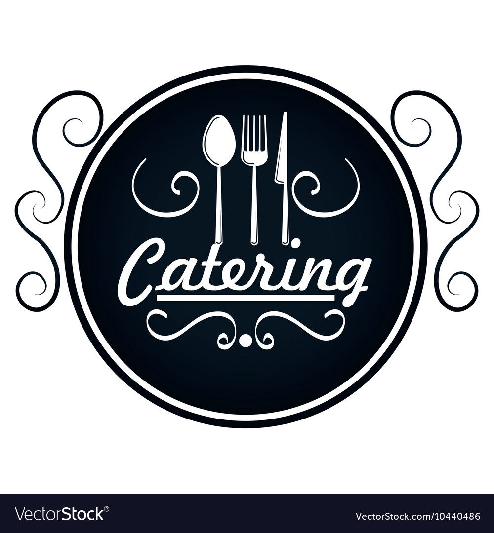Catering delicious food icon Royalty Free Vector Image Catering delicious food icon Royalty Free Vector Image