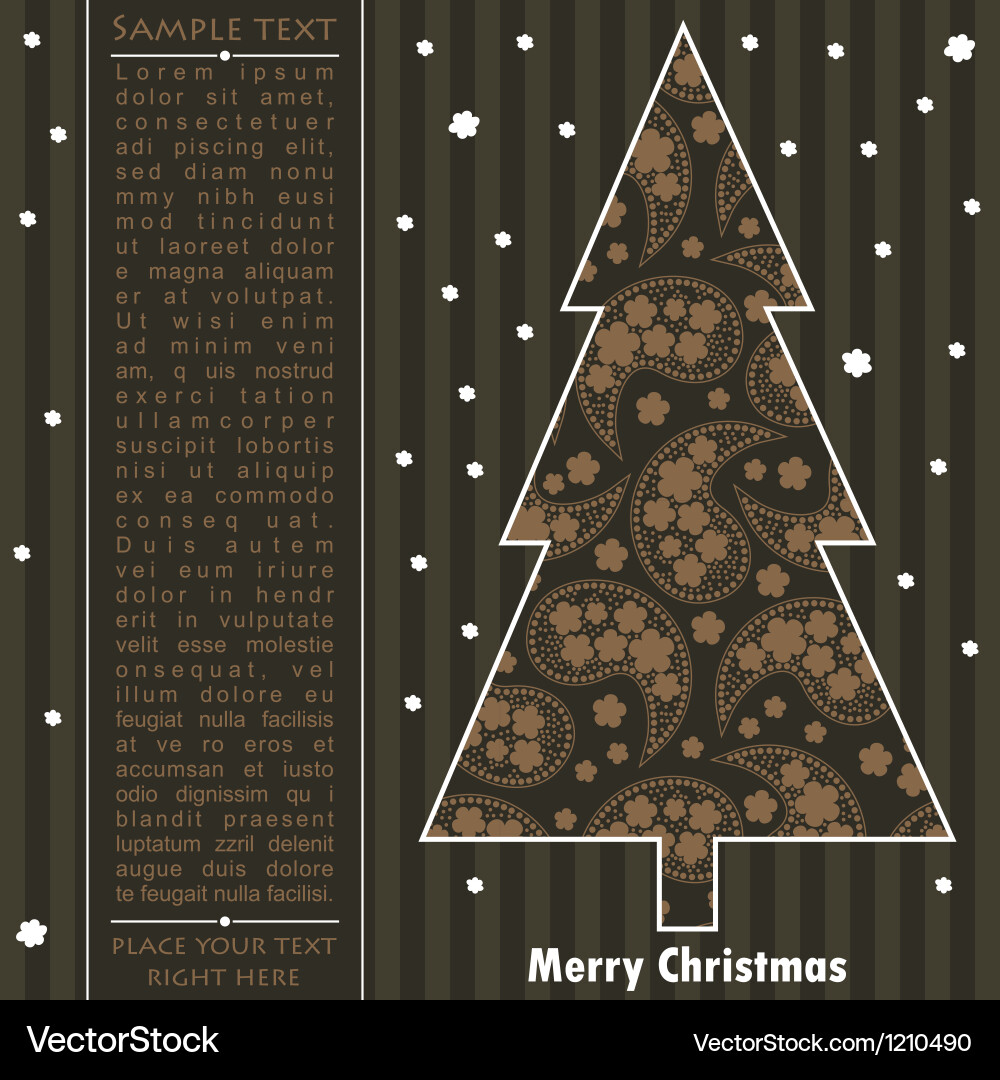 Decorative new year tree Royalty Free Vector Image