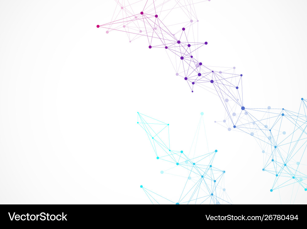 Global network connection geometric abstract Vector Image