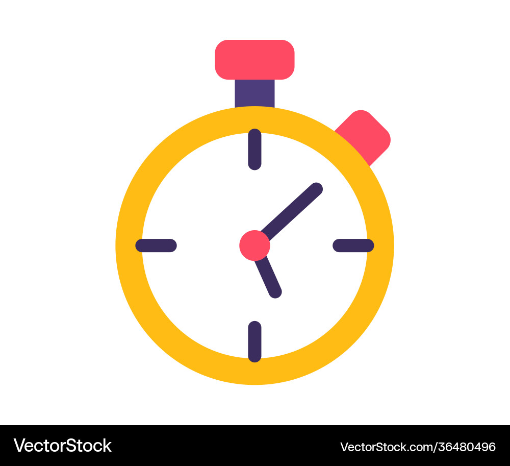 Stop watch timer counter single isolated icon Vector Image