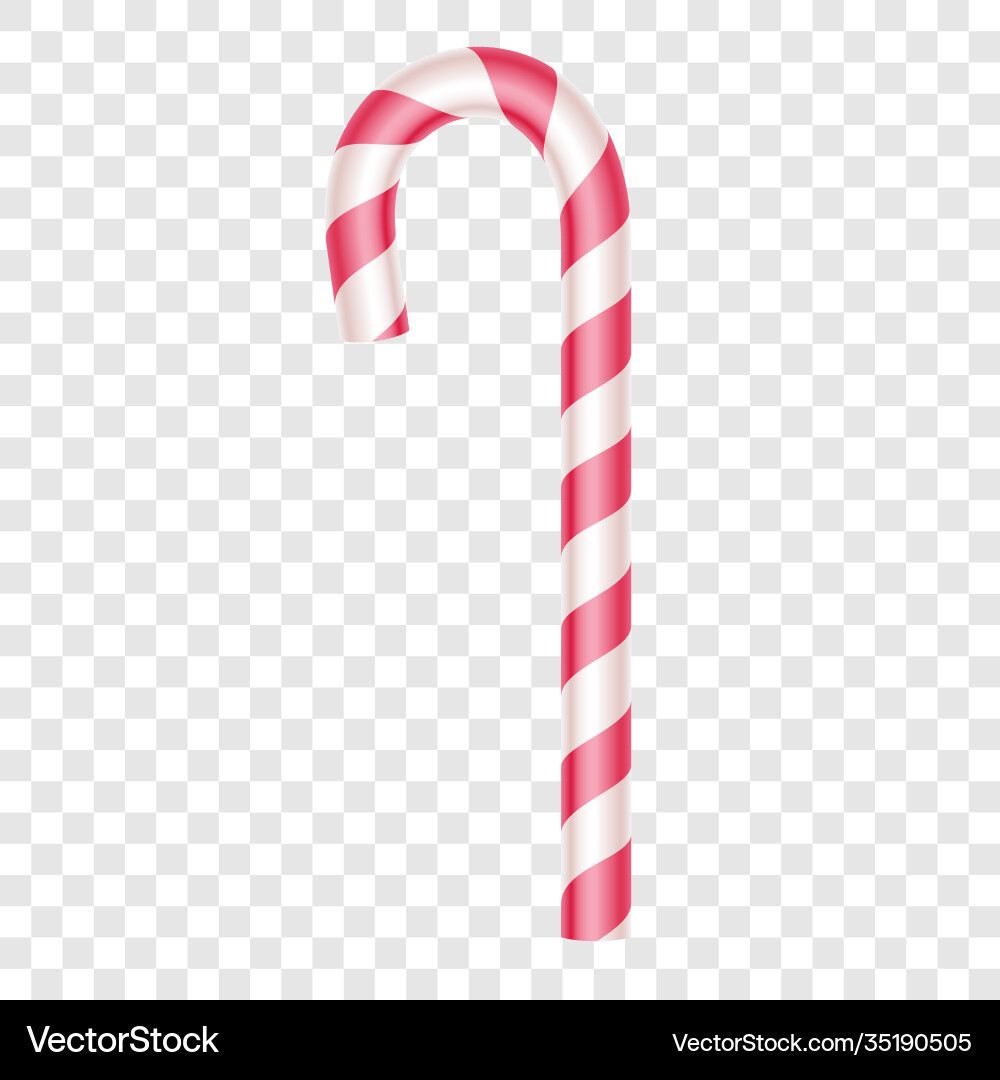 Christmas realistic striped stick candy isolated Vector Image