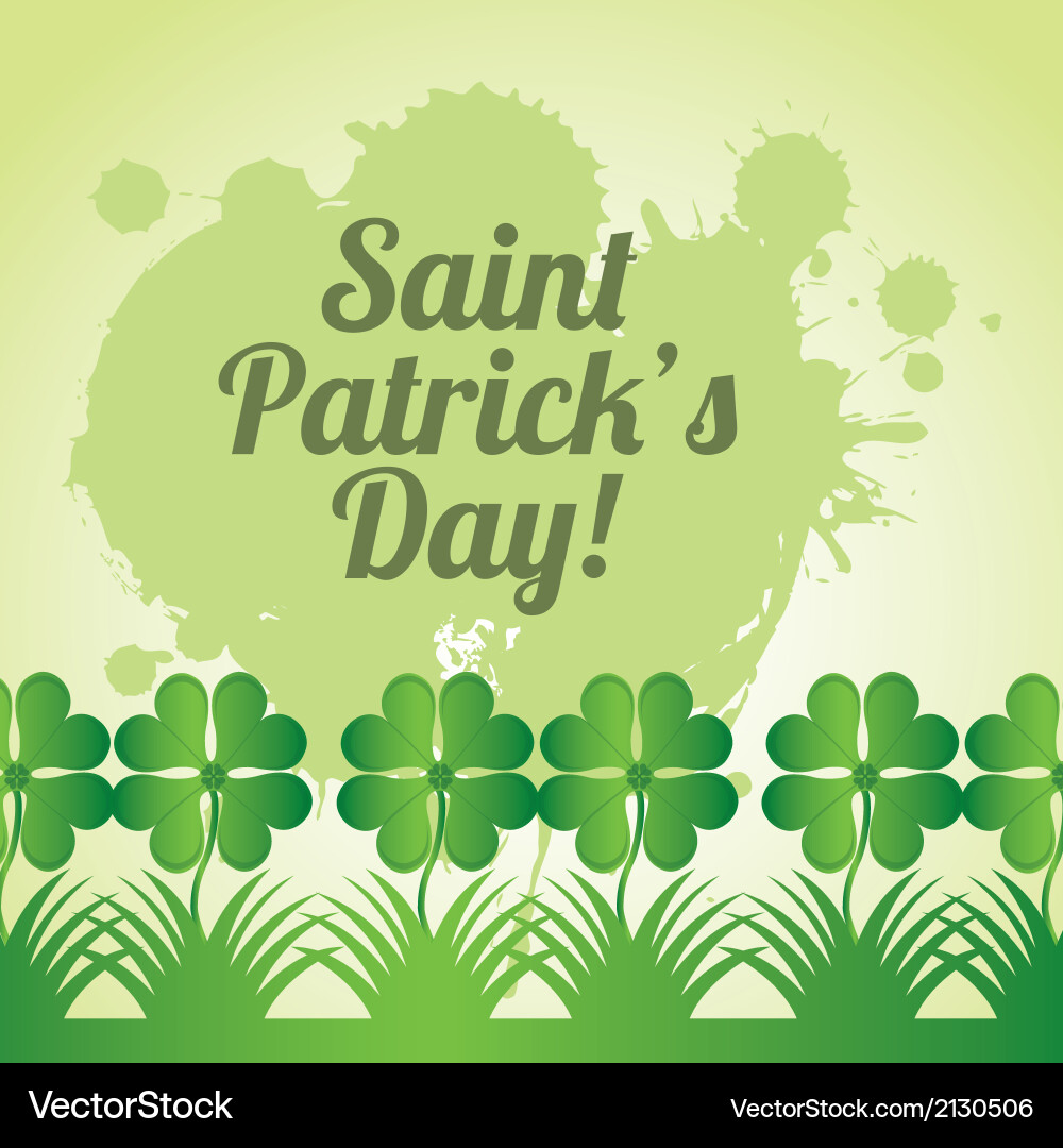 Saint patrick day over white background Royalty Free Vector