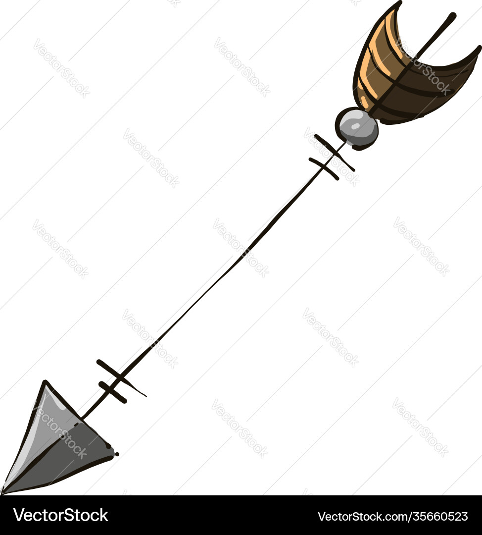 Flying arrow on white background Royalty Free Vector Image