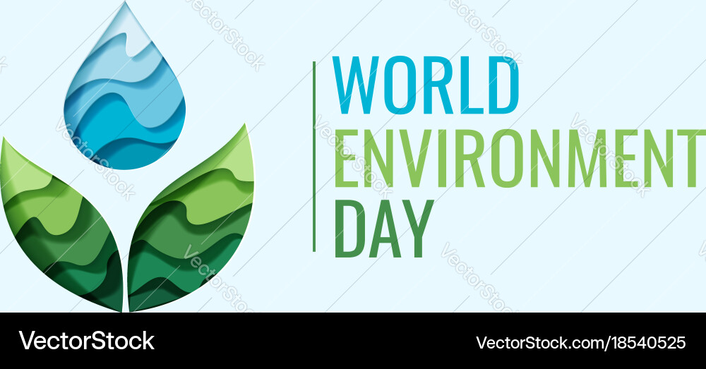 World environment day - waterdrop concept Vector Image