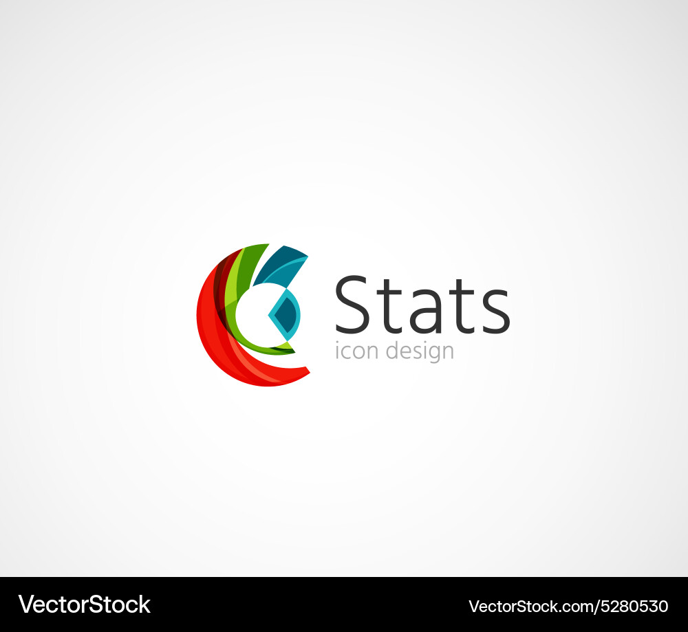 Statistics company logo design Royalty Free Vector Image