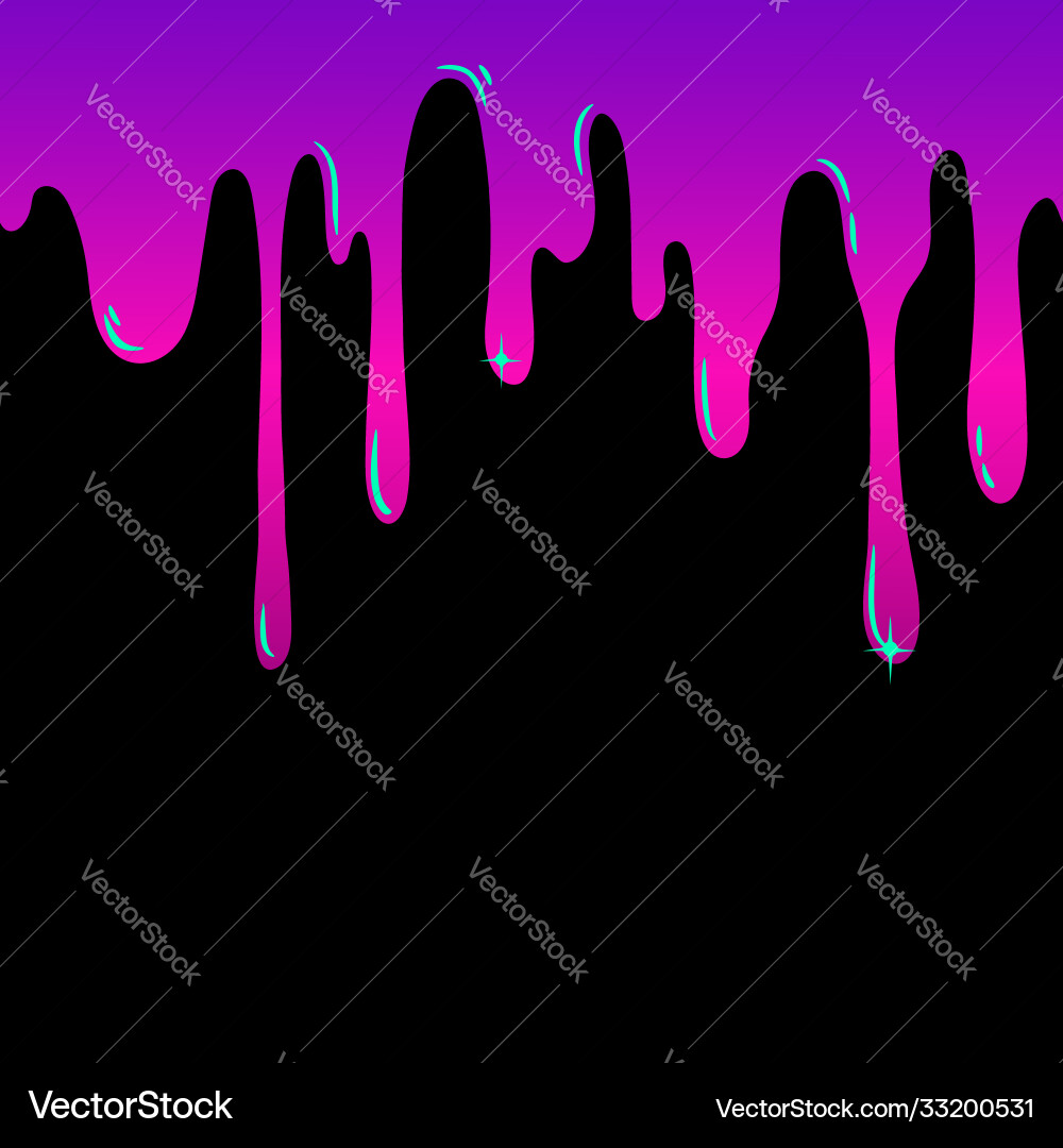 Bright liquid flows down seamless design element Vector Image