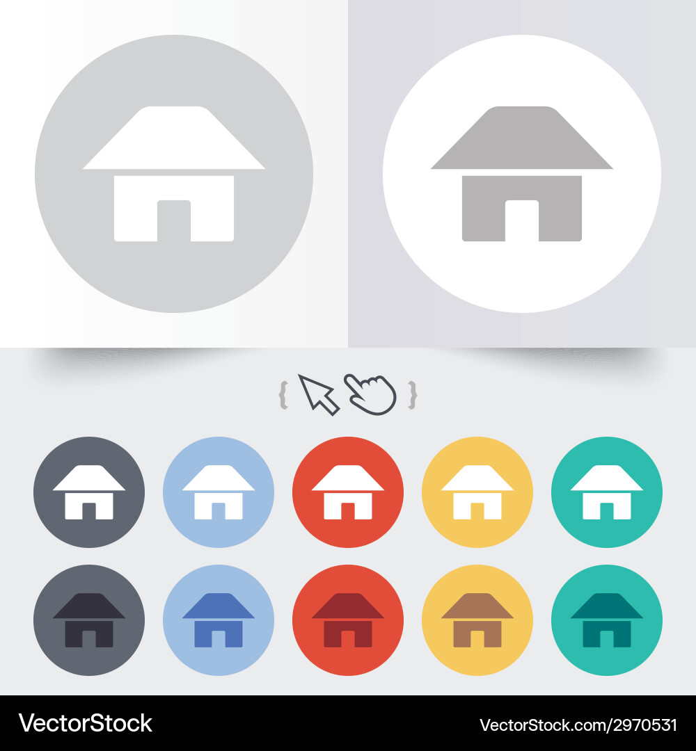 Home sign icon main page button navigation Vector Image