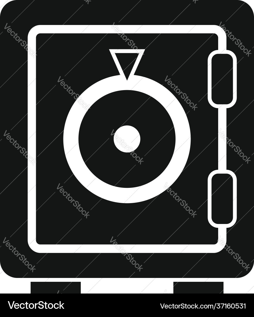 Money safe icon simple style Royalty Free Vector Image