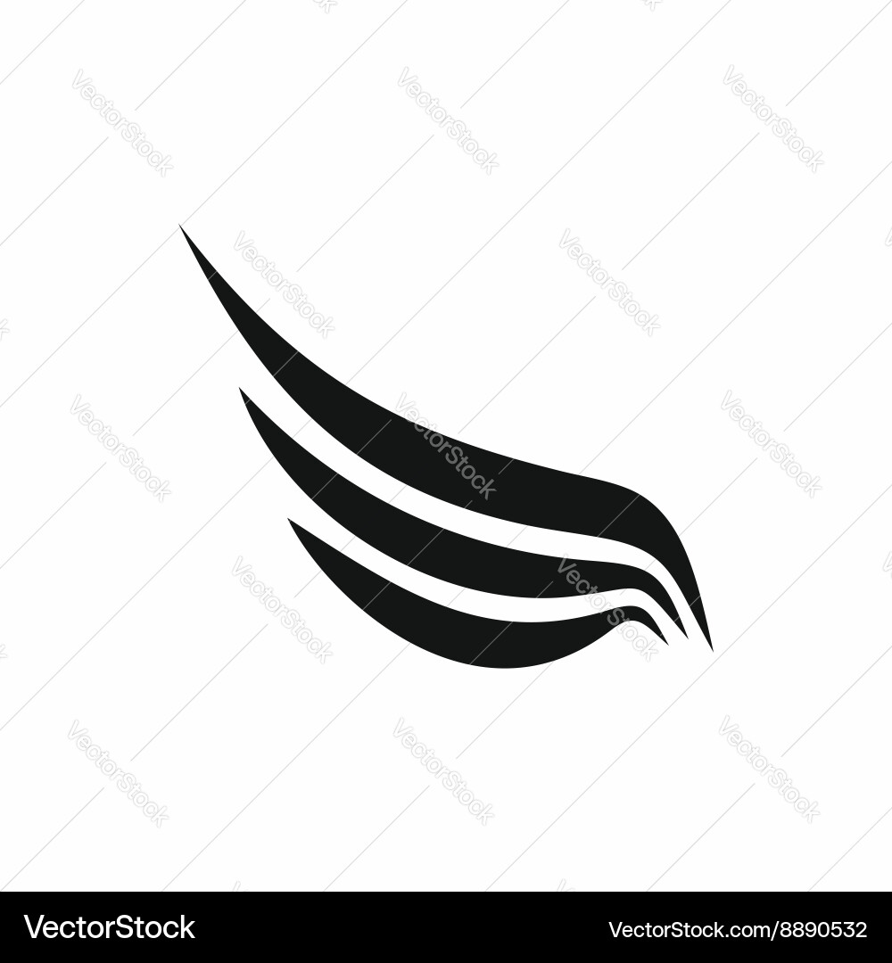 Wing icon in simple style Royalty Free Vector Image