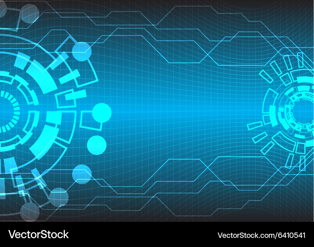 Abstract tech bg two circle Royalty Free Vector Image
